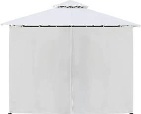 Zahradní altán se závěsy 600 x 298 x 270 cm bílý 180 g/m² 310073