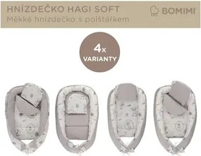 Bomimi HAGI Hnízdečko s polštářkem soft, KOLOUŠEK šedá
