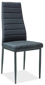 SIGNAL Jídelní židle - H-265, černé nohy, různé barvy na výběr Čalounění: šedá (tap.06)