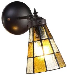 Nástěnná lampa Tiffany DARK SUNFLOWER Clayre &amp; Eef 5LL-6209