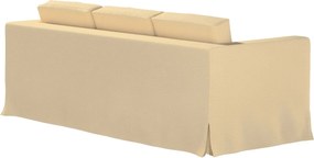 Potah na pohovku IKEA  Karlanda 3-místná nerozkládací, dlouhý barva béžová látka lesklé, pletený vzor