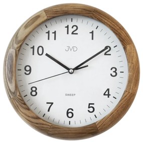 JVD Kulaté dřevěné nástěnné hodiny JVD NS19020/78