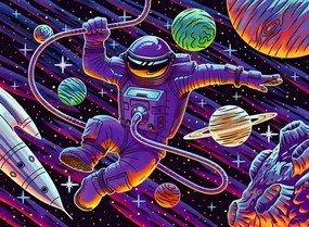 RAVENSBURGER Svítící puzzle Výlet do vesmíru XXL / 200 dílků / od 8 le