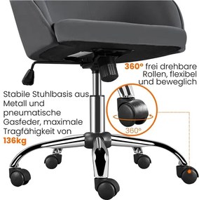 Sada 2 ks – Kancelářská židle Yaheetech – šířka 56,5 cm (267492589069)