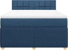 Box spring postel s matrací modrá 160x200 cm textil 3287513
