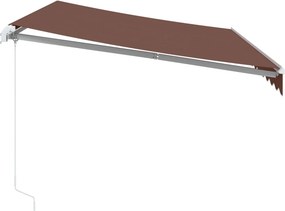 Ručně zatahovací markýza hnědá 350 x 250 cm 3215631