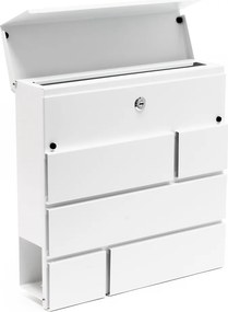Poštovní schránka Wiltec – 370 × 105 × 370 mm, bílá (60155)