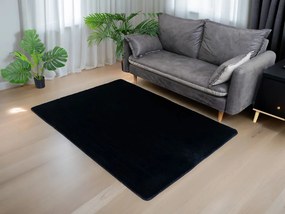 TZ Černý obdélníkový koberec 3D Rabbit Rozměr: 120x170 cm