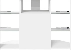 vidaXL Rohový LED TV stojan 100x40x68cm Bílá Kompozitní dřevo [889785]
