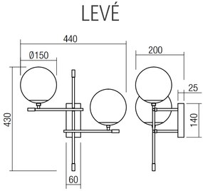 Černé nástěnné světlo Redo ESSENTIAL 01-2947