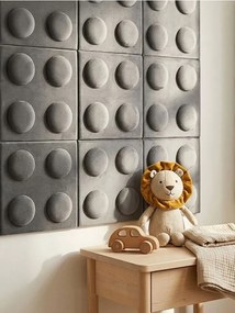 Sinsay - Sametový čalouněný panel ve tvaru kostky - šedá