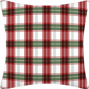 Bavlněný povlak na polštář Kostka - červenozelený Velikost: 70 x 90