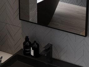 Mexen Loft Obdélníkové koupelnové zrcadlo 60 x 40 cm, černý rám - 9852-060-040-000-70