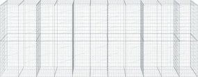 Gabionový koš s víkem 550 x 100 x 200 cm pozinkované železo 3295234