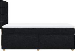 Box spring postel s matrací černá 90x200 cm textil 3291165