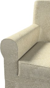 Potah na křeslo IKEA Ektorp Jennylund barva béžová látka lesklé, pletený vzor, vzorované