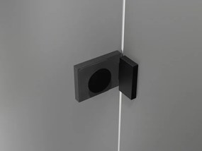 Mexen Lunar sprchové dveře výklopné levé 140 cm, transparentní, černé - 834-140-000-70-00-L