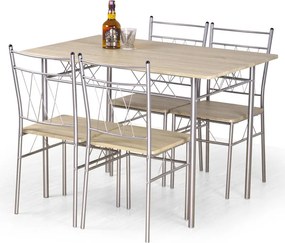 Jídelní set Halmar FAUST přírodní-stříbrný