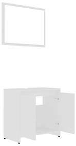 4dílná koupelnová sestava bílá kompozitní dřevo,  3056889