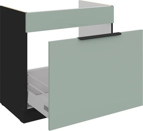 ARIA sc | dolní skříňka 80 ZL 1S dřezová | 80 cm | PREMIUM BOX | černá/aquamarine