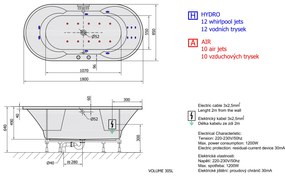 POLYSAN IO HYDRO-AIR 180 x 85 cm 16611HA