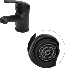 Erga Lati, umyvadlová baterie h-130, černá matná, ERG-YKA-BU.LATI24-BLK