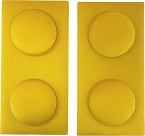 Sinsay - Čalouněné nástěnné panely ve tvaru bloku 2 pack - žlutá