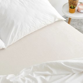 Goldea froté elastické prostěradlo - smetanové 90 x 200 cm