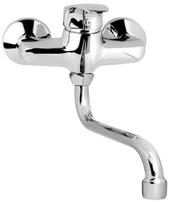 Mereo Mereo, Dřezová nástěnná baterie, Sonáta, s ramínkem trubkovým ø 18 mm - 300 mm, chrom, MER-CB301A06N