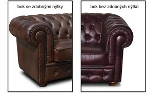 Askont Pohovka Chesterfield Windsor 3M se zdobným bokem