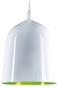 Závěsné svítidlo Aluminor Bottle, Ø 28 cm, bílá/zelená