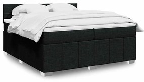 Box spring postel s matrací černá 200x200 cm textil 3289477