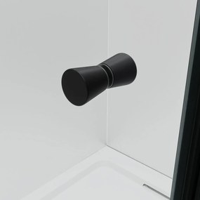 NICOL Black 125 čiré Sprchové posuvné dveře do niky černé