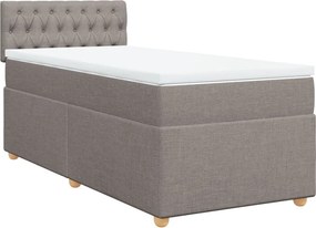 Box spring postel s matrací taupe 100 x 200 cm textil 3286602