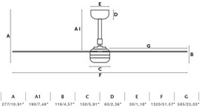 FARO 33814WT-20 - LED Stm. str. vent. PUNT M LED/18W/230V bílá pr.132 cm WT + DO