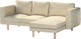 Potah na pohovku IKEA Norsborg 3-místná se šezlongem barva béžová látka lesklé, pletený vzor, vzorované
