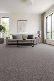 Tapibel, Metrážový koberec Cobalt SDN 64050 - AB tmavý antracit, zátěžový, na míru, šíře 4m,5m, šedá, ab (mřížka), chodba / předsíň