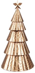 Měděný antik kovový vánoční stromek – 18x38 cm