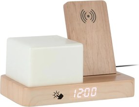 Digitální/stolní budík s bezdrátovou nabíječkou Retro LED Night Light – Karlsson