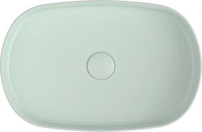 Sapho Sapho, INFINITY OVAL keramické umyvadlo na desku, 55x36 cm, matná zelena Mint, 10NF65055-2T