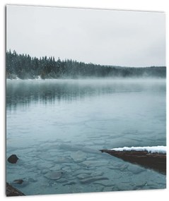 Obraz - ledové severské jezero (30x30 cm)