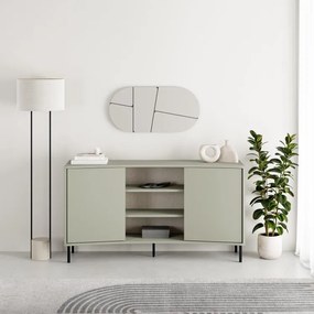 Komoda Houseland Frem 150 cm šedo-zelená