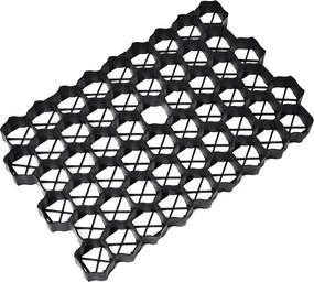 Zatravňovací dlaždice 16 ks černé 60 x 40 x 3 cm plast 146279