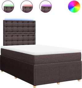 Box spring postel s matrací tmavě hnědá 120x200 cm textil 3294340