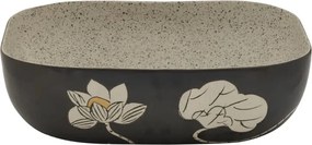 vidaXL Umyvadlo na desku obdélník 48x37,5x13,5 cm keramika [155098] Barva: Černá a šedá