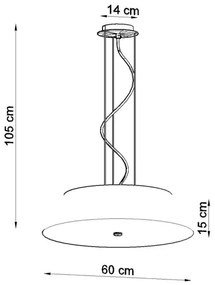 Sollux SL.0766 - Lustr na lanku VEGA 5xE27/60W/230V pr. 60 cm černá