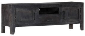 TV stolek černý 118 x 30 x 40 cm masivní mangovníkové dřevo - Default Title