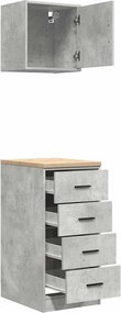 Garážové skříně 2 ks Beton Grey kompozitní dřevo 3328326