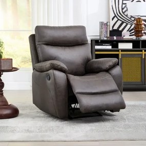 TV relaxační polohovací křeslo manuální ovládání coffee látka v dekoru vintage TV-4092 COF3