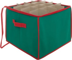 VERK GROUP Vánoční úložný box na baňky, koule a vánoční ozdoby, 48 kusů, zelený